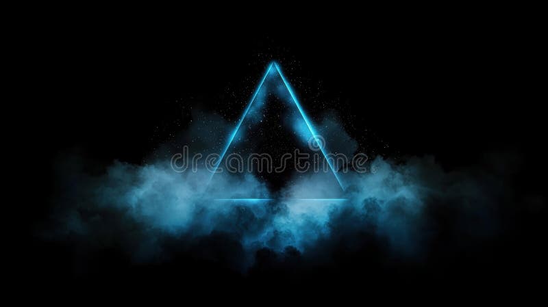 A Blue Triangle with a Light Blue Glow at the Bottom, Surrounded by a ...