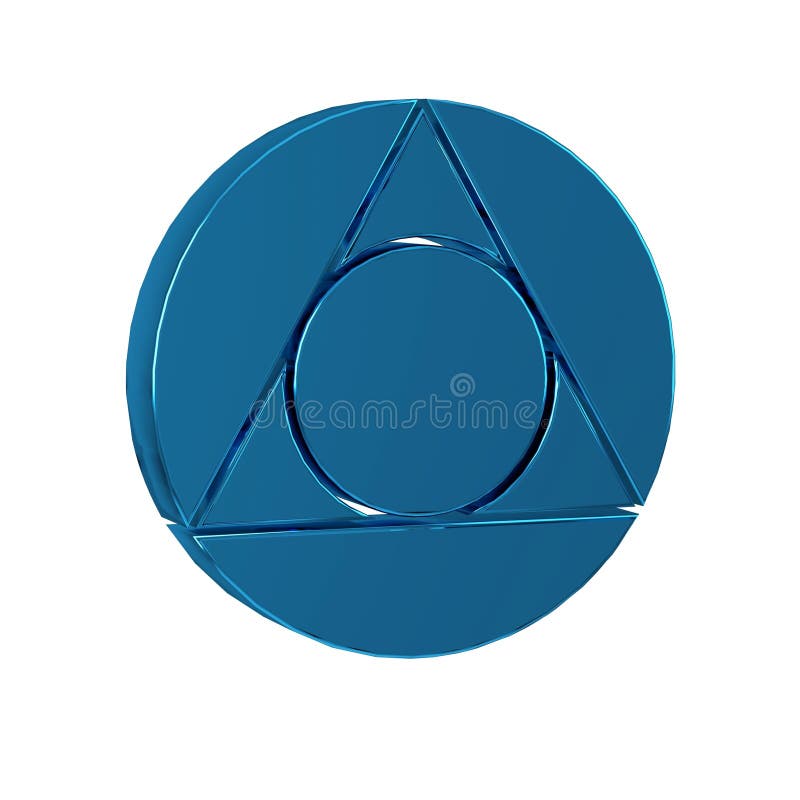 Blue Triangle Sign with Radiation Symbol Icon Isolated on Transparent ...