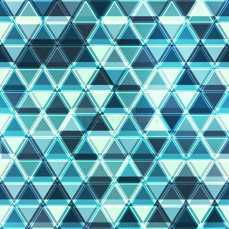 Blue Triangle Seamless Pattern Stock Vector - Illustration of card ...