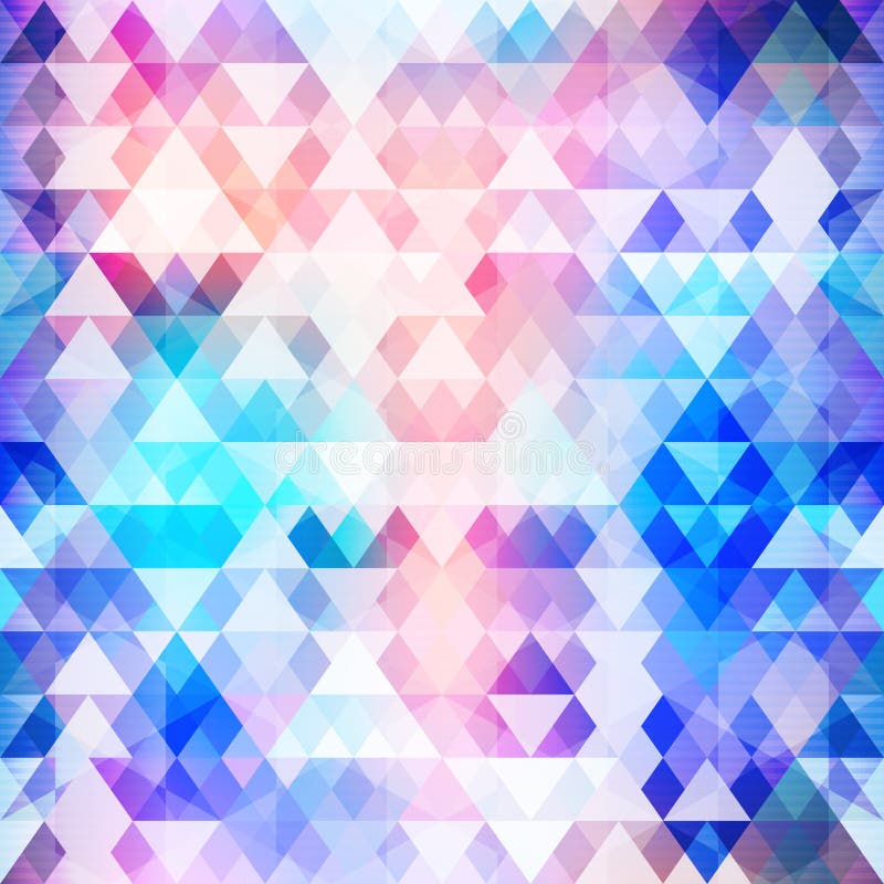 Blue Triangle Seamless Texture Stock Vector - Illustration of pattern ...