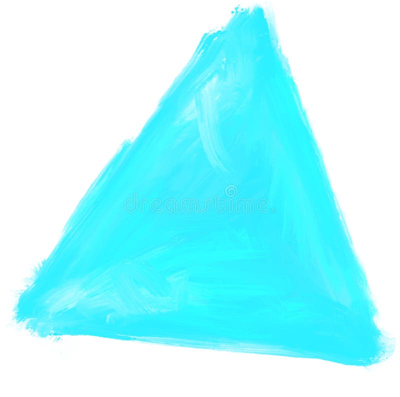 Blue Triangle Shape Oil Painting Stroke Texture Artistic Art Stock ...