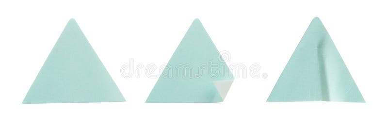 Blue Triangle Shape Sticker Label Set Isolated on White Background ...