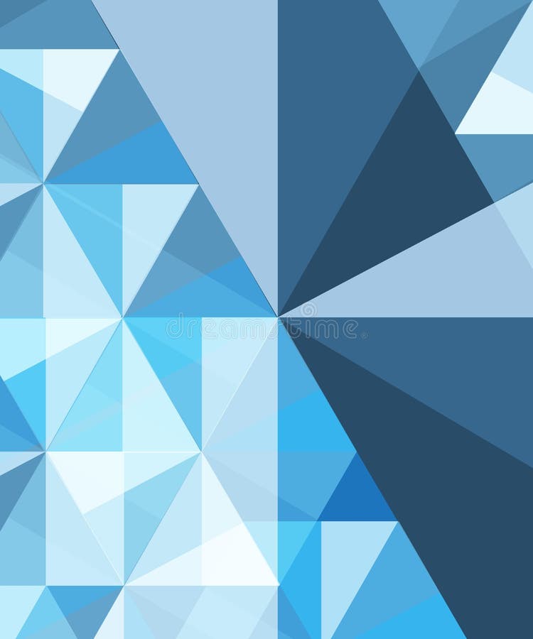 Blue Triangle and Square Geometric Abstract Pattern Background Vector ...