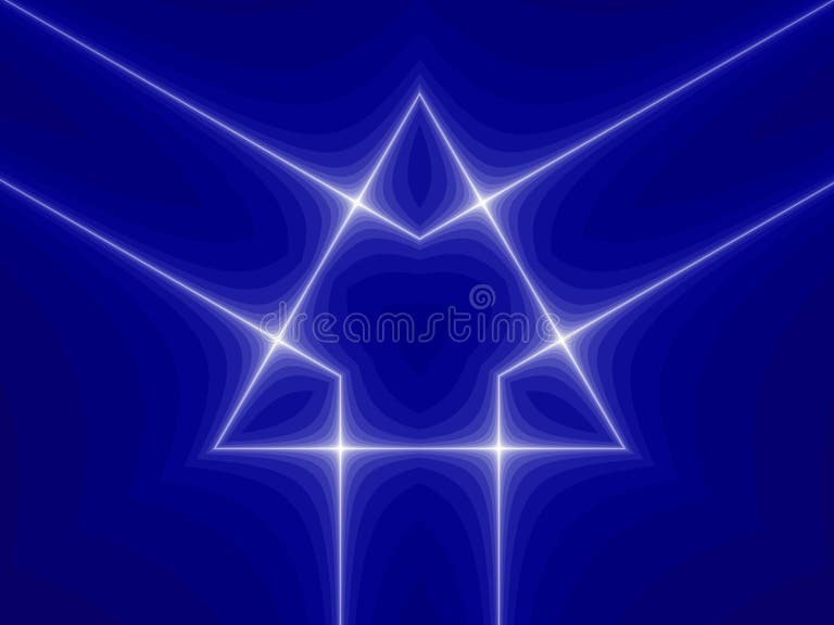 Blue Triangle Symbol stock illustration. Illustration of christian ...