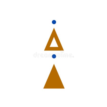 Blue triangle symbol stock vector. Illustration of alchemy - 279844248