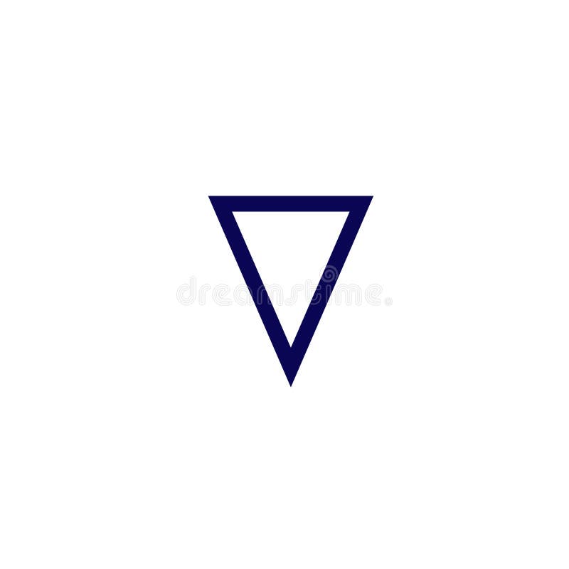 Blue Triangle Symbol Vector Illustration Stock Vector - Illustration of ...