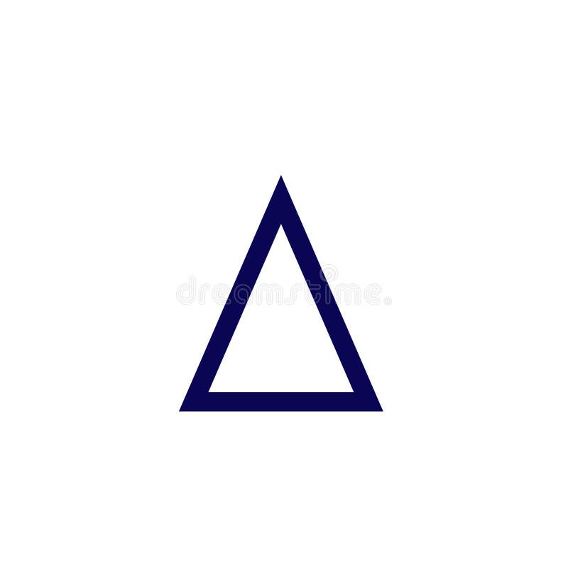 Blue Triangle Symbol Vector Illustration Stock Vector - Illustration of ...