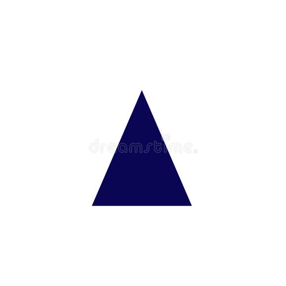 Blue Triangle Symbol Vector Illustration Stock Vector - Illustration of ...
