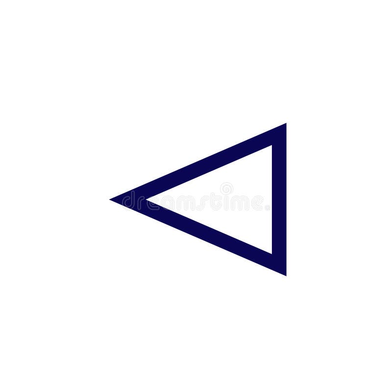 Blue Triangle Symbol Vector Illustration Stock Vector - Illustration of ...