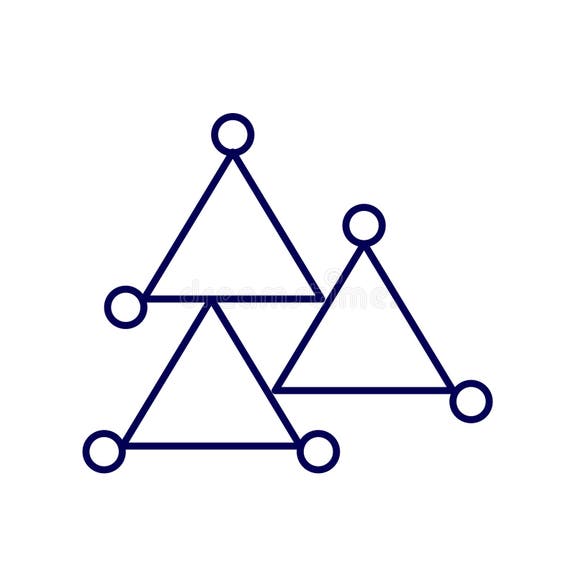 Blue Triangle Symbol Vector Illustration Stock Vector - Illustration of ...