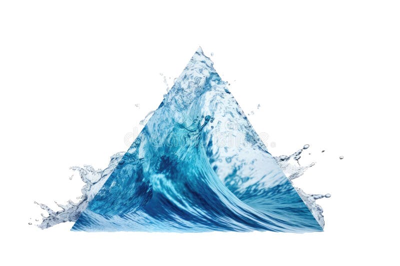 Blue Triangle on Transparent Background. Generative AI Stock Photo ...