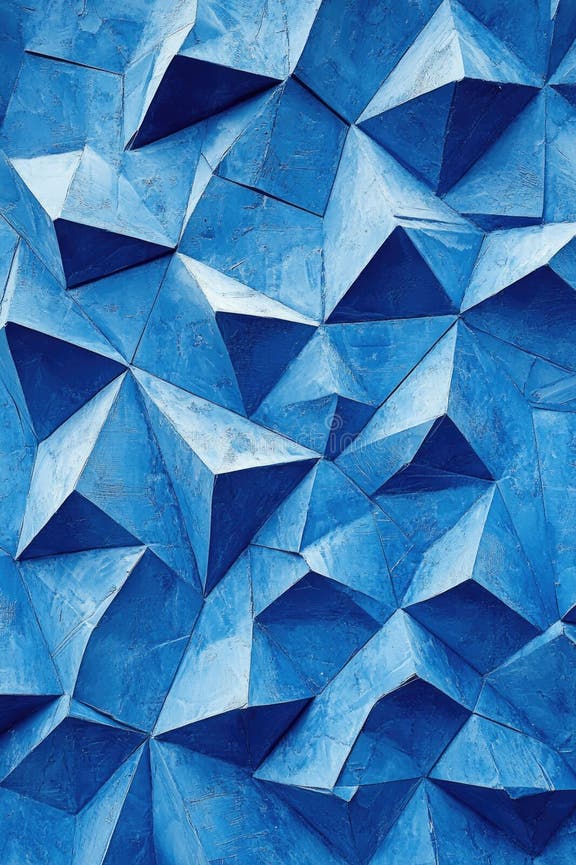Blue triangle wall pattern stock photo. Image of abstract - 380640150
