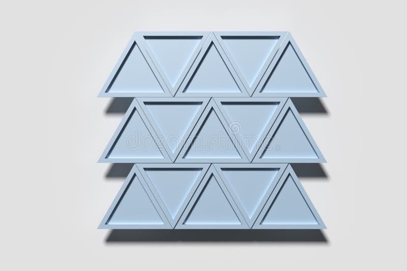 Blue Triangles Arranged in Lines Stock Illustration - Illustration of ...