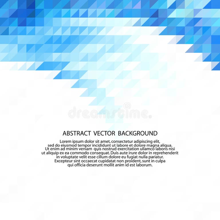 Blue Triangles Background. Layout for Presentation. Eps 10 Stock ...