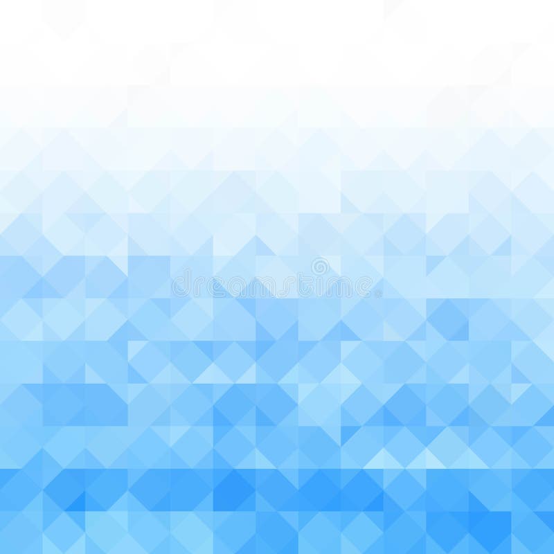 Blue Triangles Illustration. White Sky. Polygonal Style. Eps 10 Stock ...