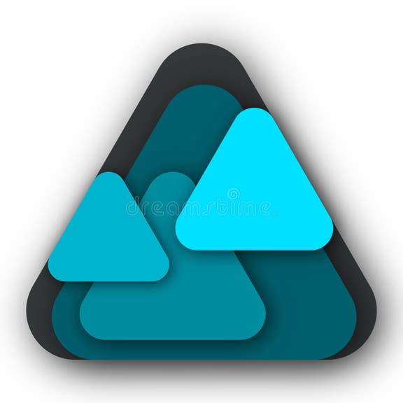 5 Blue Triangles Logo Idea Design Stock Vector - Illustration of black ...