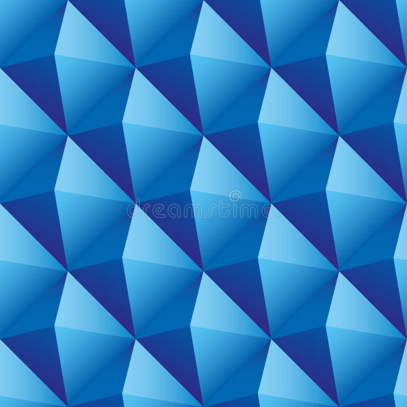 Blue Triangles Seamless Pattern Stock Vector - Illustration of decor ...