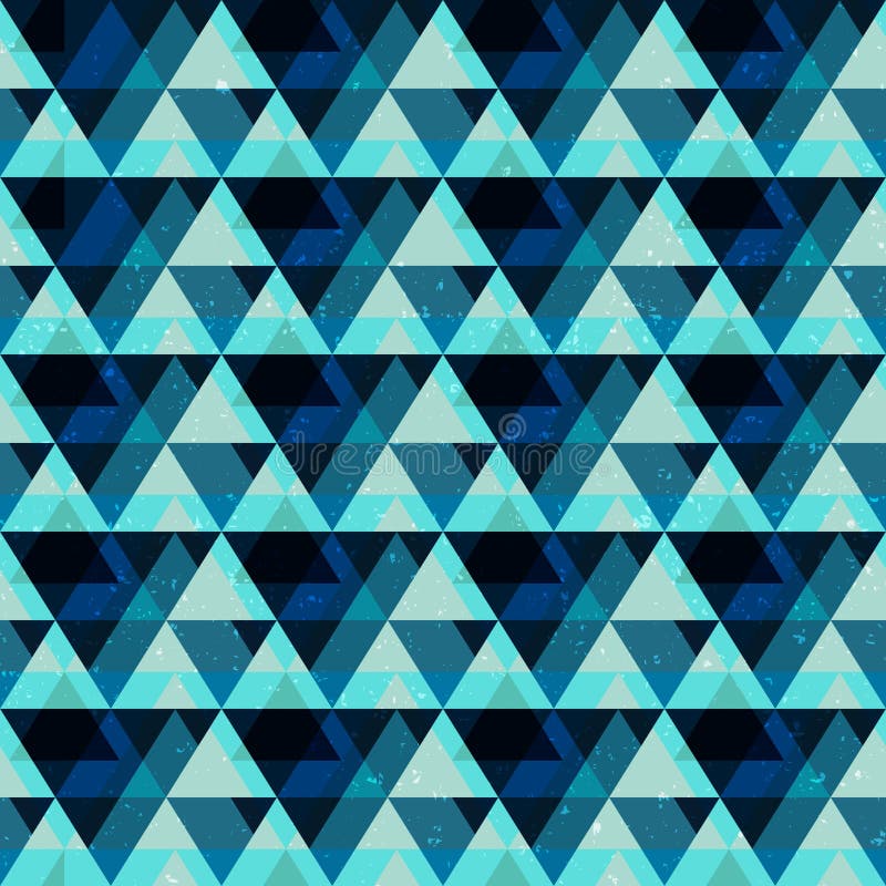 Blue Triangles Seamless Pattern Stock Vector - Illustration of bright ...