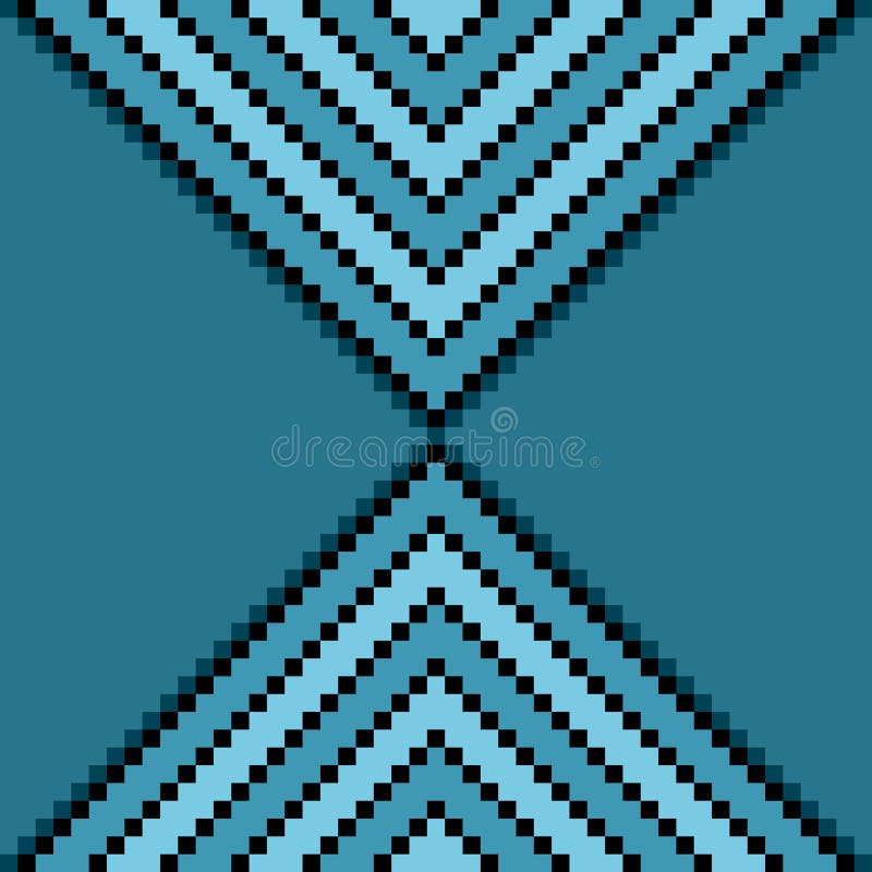 Blue Triangular Designs with Black Outlines on Blue Background Stock ...