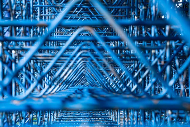 The Blue Triangular Geometric Shapes Construction of a Stadium Seats ...