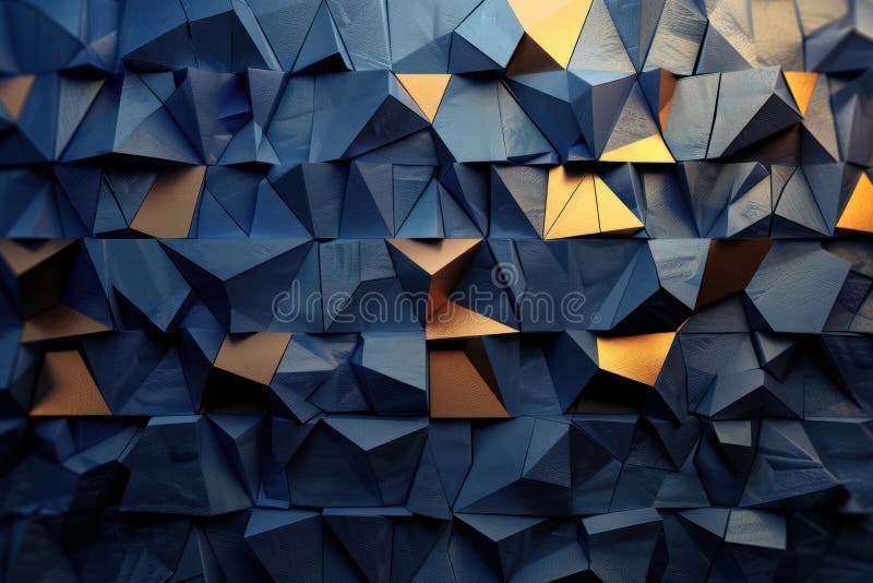 Blue Triangular Geometric Texture Background for Web Design and ...