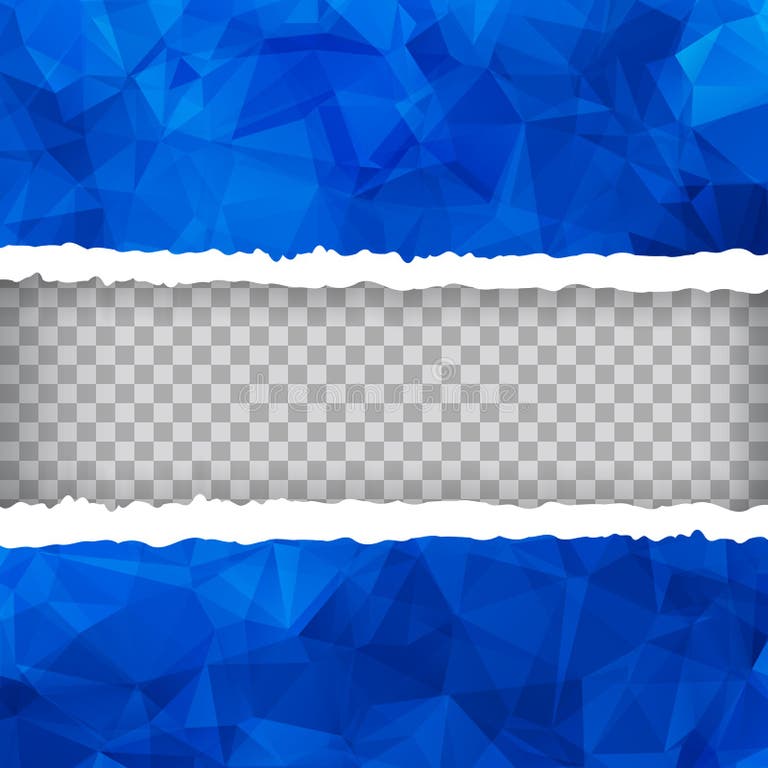 Blue Triangular Polygonal Vector Torn Paper Stock Vector - Illustration ...