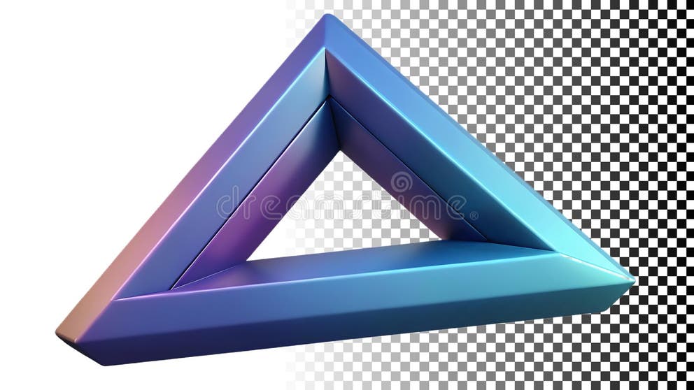 Blue Triangle Prism Icon Geometric Shape Abstract Modern Design Png ...