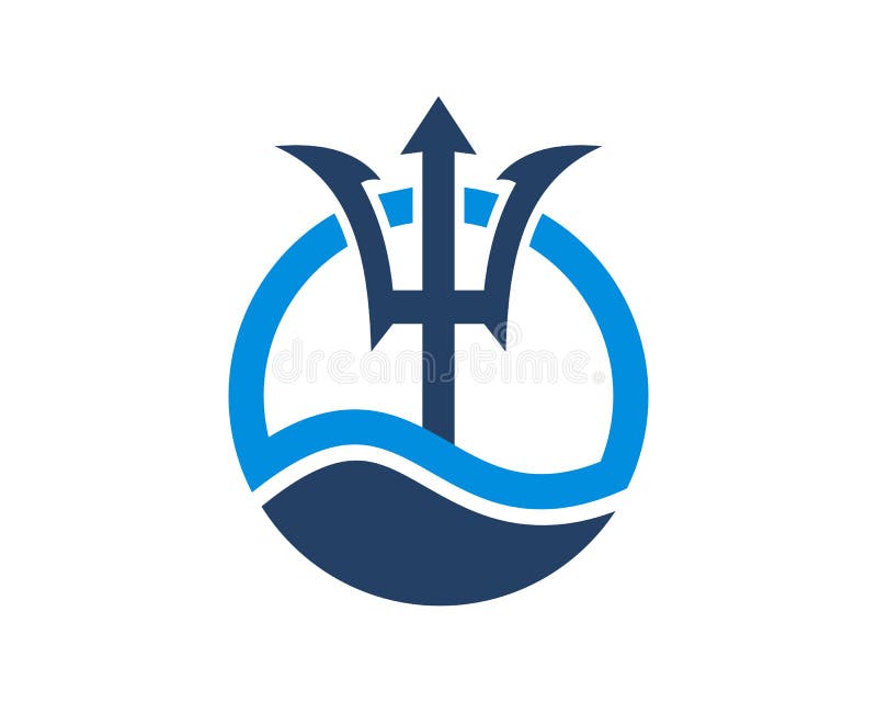 Trident and Globe Logo Design Stock Vector - Illustration of black ...