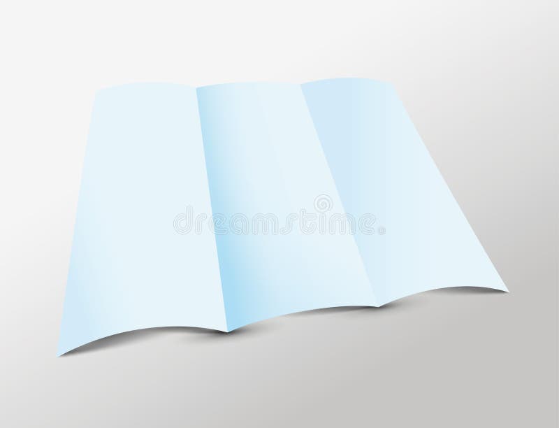 Blue Trifold Brochure. Business Center. Vector Graphics Stock Vector ...