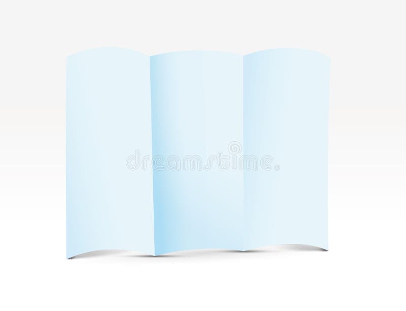 Blue Trifold Brochure. Business Center. Vector Graphics Stock Vector ...