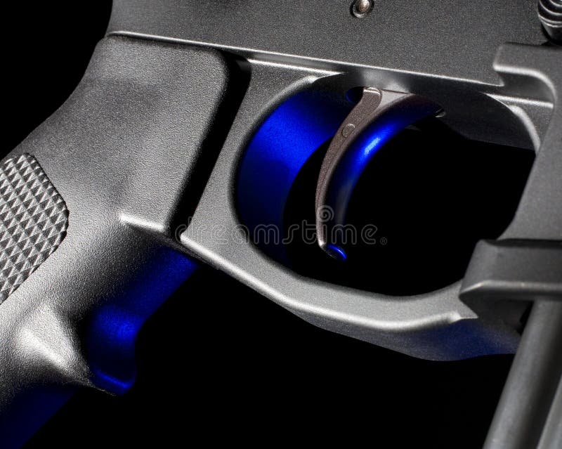 Blue trigger group stock photo. Image of rifle, weapon - 16324576