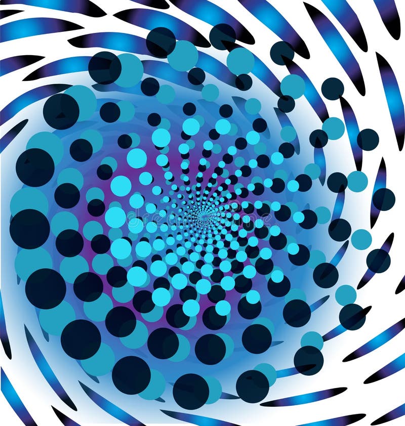 Blue Trippy Abstract Background Stock Vector - Illustration of color ...