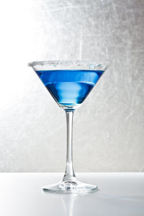 Blue Tropical Martini Cocktail Stock Image - Image of alcohol, glass ...