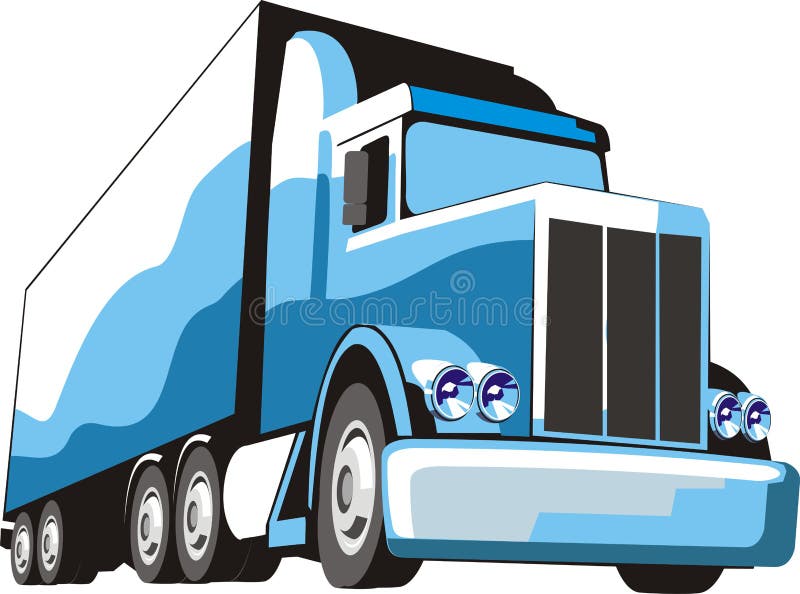 Blue truck stock vector. Illustration of travel, lorry - 34794541