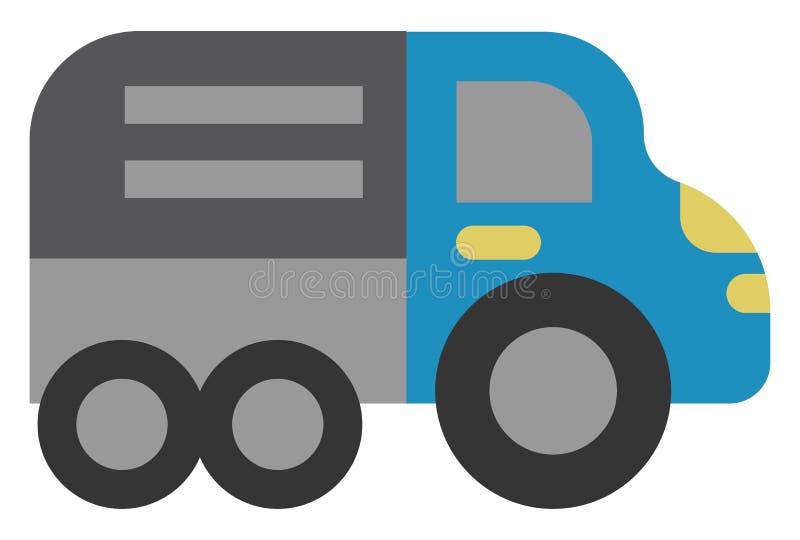 Blue truck, icon stock vector. Illustration of isolated - 259786439