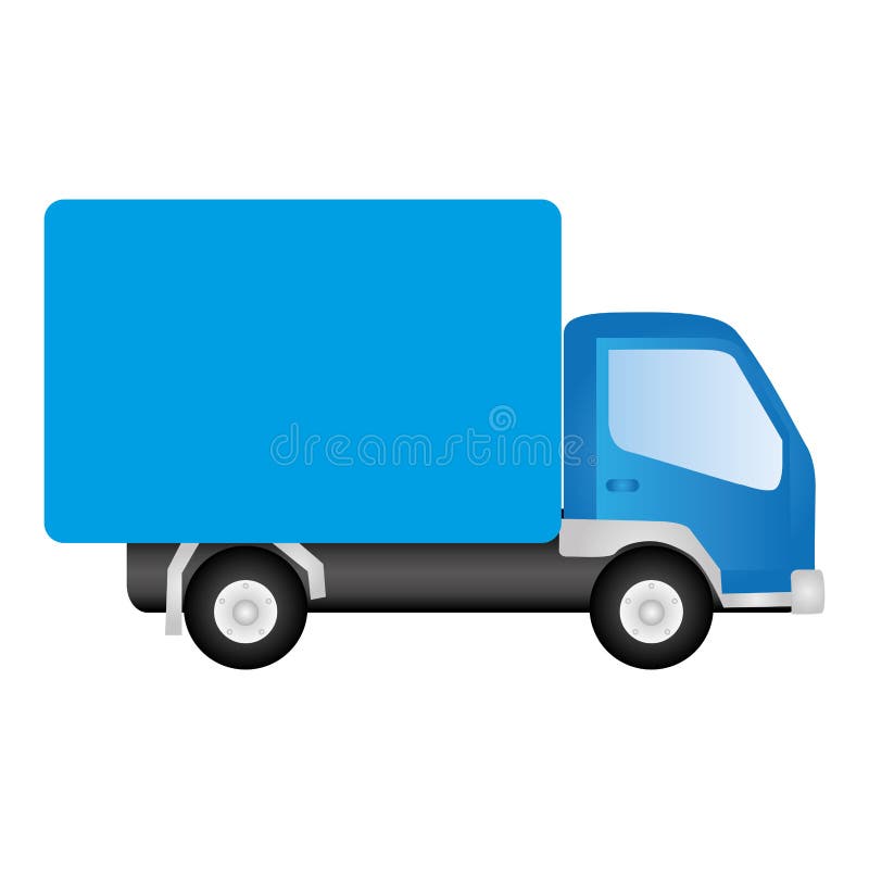 Blue trucks trailer icon stock illustration. Illustration of container ...