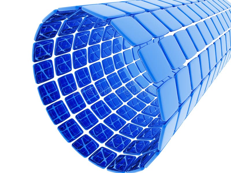 Blue Tube stock illustration. Illustration of cubes, mosaic - 11508698