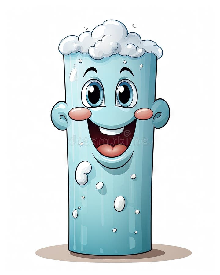 A Blue Tube with Bubbles and a Smiling Face with a Smile. Generative Ai ...