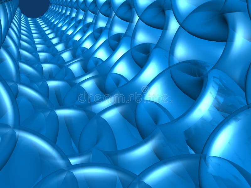 Blue tubes perspective stock illustration. Illustration of light - 12457647