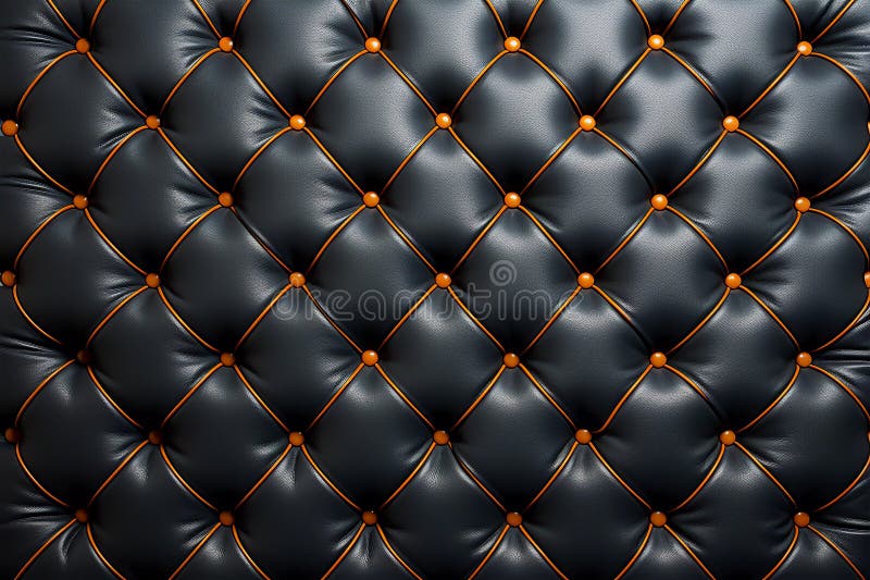 Blue Tufted Leather Background. Button Tufted Leather Sofa Texture ...