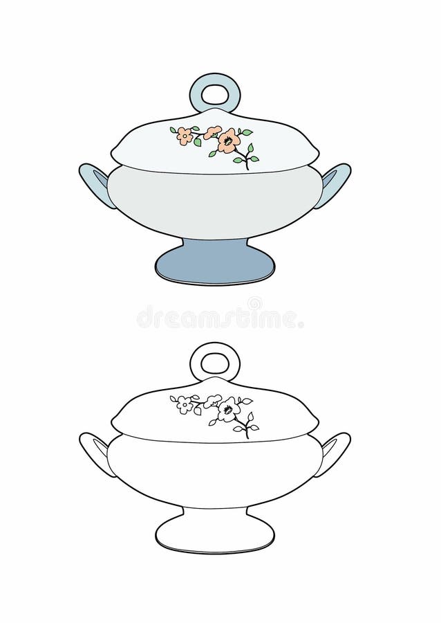 Soup Tureen Stock Illustrations – 586 Soup Tureen Stock Illustrations ...