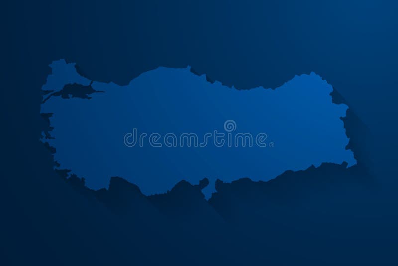 Blue Turkey map stock vector. Illustration of symbol - 238058074