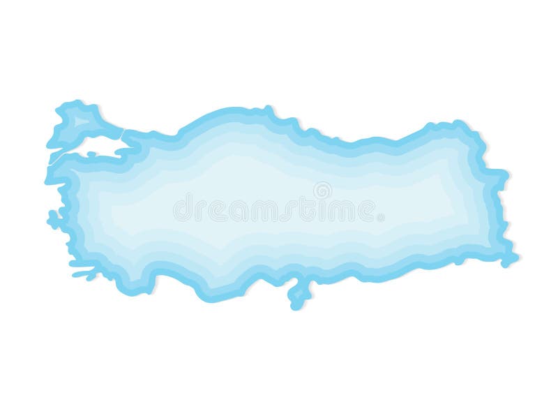 Blue Turkey map stock vector. Illustration of symbol - 238058074