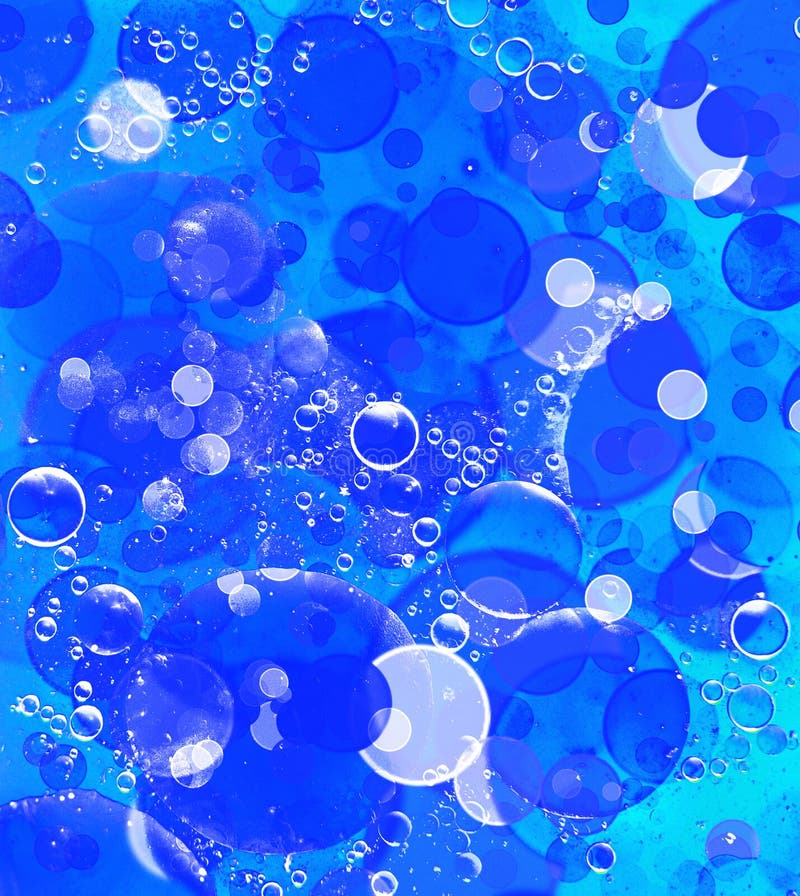 Blue and Turquoise Bubble Bokeh Abstract Background. Stock Illustration ...