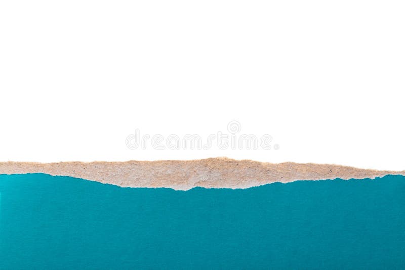 Torn Ripped Paper Blue Header Isolated White Stock Photos - Free ...