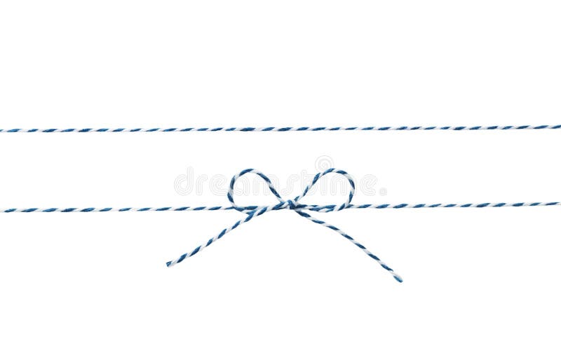 Blue Twine Rope Set Isolated on White. Package String, Package Decor ...
