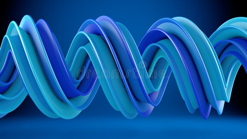 Blue Twisted Spiral Shape 3D Rendering Stock Illustration ... Blue Twisted Spiral Shape 3D Rendering Stock Illustration ...