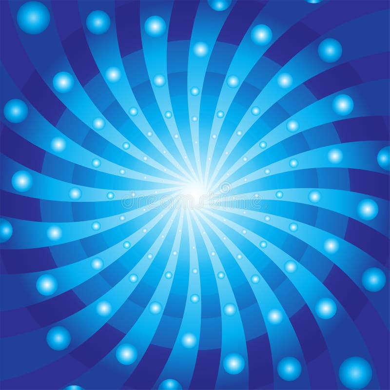 Vintage Abstract Background Explosion Blue Rays Vector Stock Vector ...