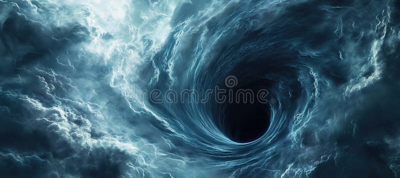 Blue Twister Wind Hole Vortex Background, Storm, Circle Stock ...