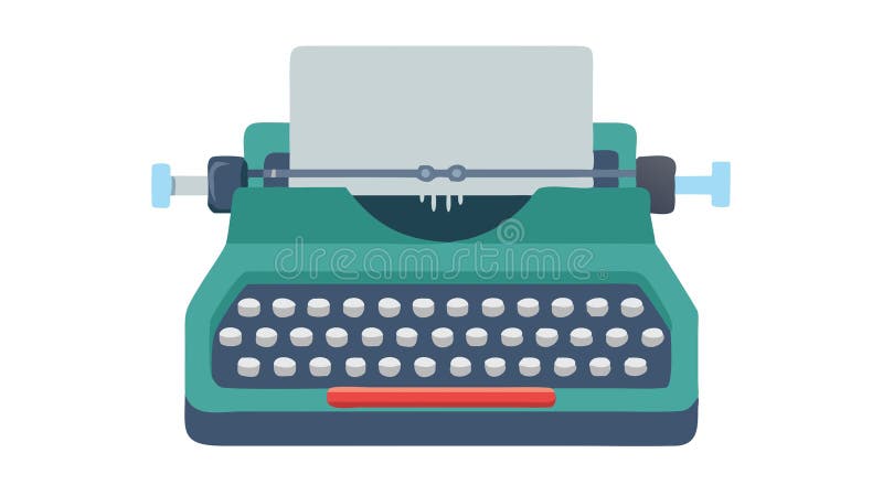 Blue Typewriter with Orange Abstract Art, Vector Design Generative AI ...